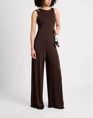 MAXCO. Minimalist Solid Color Sleeveless Stretch Jumpsuit