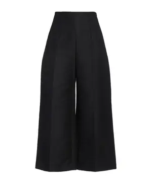Marni Solid Color Casual Wide-leg Pants - Black