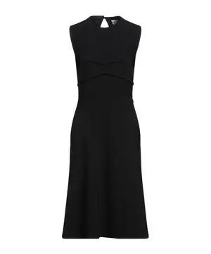 Sportmax Sleeveless Crewneck Flared Midi Dress - Black