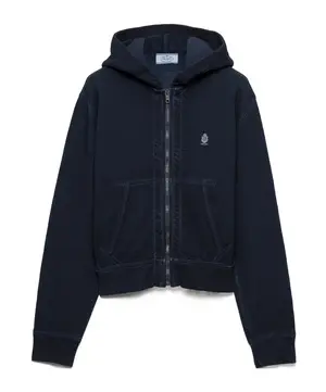 Prada Cotton Hoodie Jacket - Blue