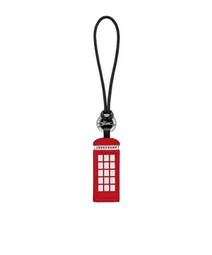 Longchamp Telephone Booth Keychain - Red
