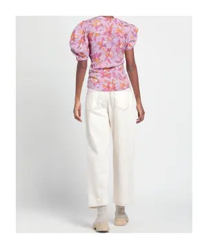 Isabel Marant Étoile Floral Print V-neck Crepe Top - Purple