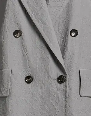 Max Mara Double-breasted Crinkled Blazer