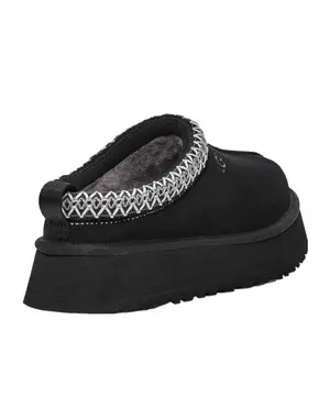 UGG Tazz Logo Embossed Platform Slippers - Black