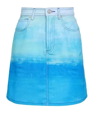 Marni Tie-dye Denim Skirt