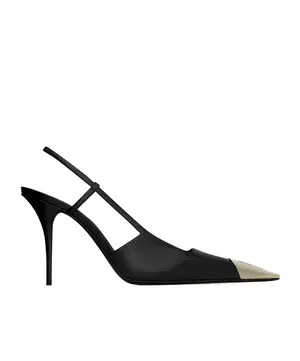 Saint Laurent Jeanne Slingback Pumps - Black