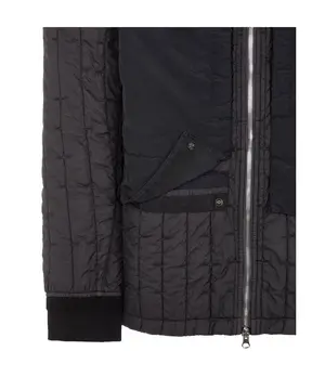 Stone Island Logo Patch Quilted Zip-up Jacket