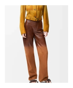 Loewe Belted Ombré Leather Trousers