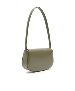 Saint Laurent Demi Lune Leather Shoulder Bag