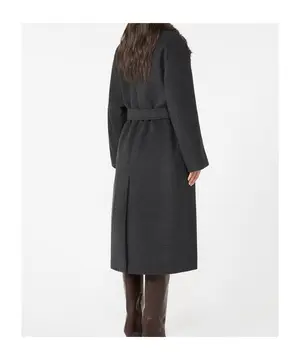 Max Mara Midi Wrap Coat With Removable Collar
