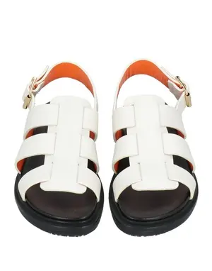 Marni Solid Color Leather Sandals