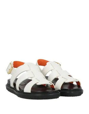 Marni Solid Color Leather Sandals