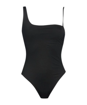 Max Mara One-shoulder One-piece Swimsuit With Logo Detail