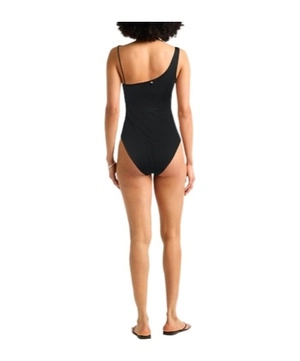 Max Mara One-shoulder One-piece Swimsuit With Logo Detail