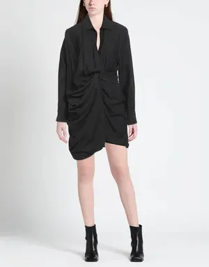 Jacquemus Long Sleeve Gathered Midi Dress