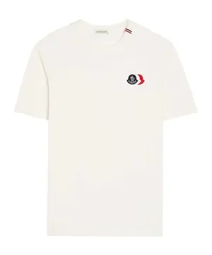 Moncler Cotton Crew Neck T-shirt - White