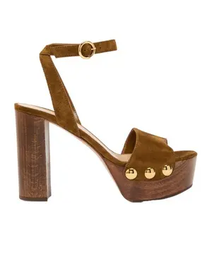 GIANVITO ROSSI Ardéa 110 Platform Suede Sandals - Brown