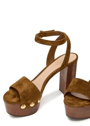 GIANVITO ROSSI Ardéa 110 Platform Suede Sandals