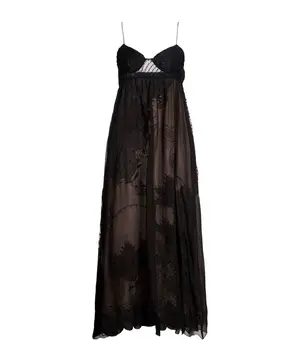 Farm Rio Strappy Floral Maxi Dress - Black