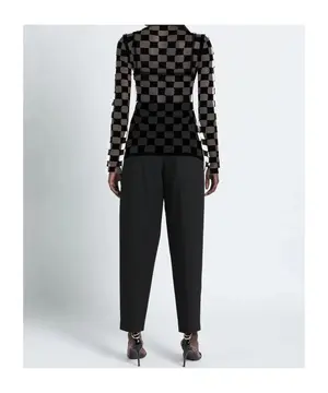 Sportmax Plaid Long-sleeved T-shirt