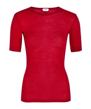 Versace Logo-embroidered Wool T-shirt