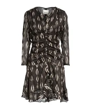 Isabel Marant Étoile Two-tone Shiny Long Sleeve Dress