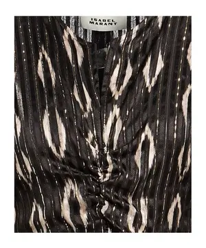 Isabel Marant Étoile Two-tone Shiny Long Sleeve Dress