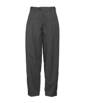 Marni Striped Loose Straight-leg Pants - Black