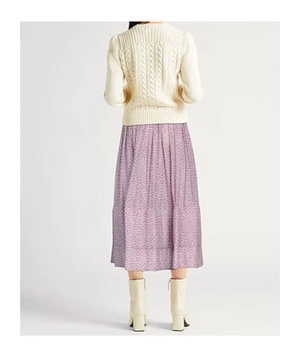 Tory Burch Floral Print Midi Skirt