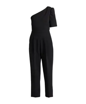 Max Mara One-shoulder Jumpsuit With Deep V Neckline - Black