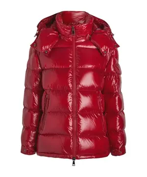 Moncler Maire Quilted Hooded Shell Jacket - Red