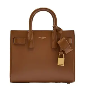 Saint Laurent Sac De Jour Nano Leather Top Handle Bag - Brown