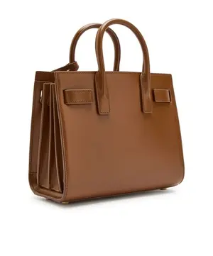 Saint Laurent Sac De Jour Nano Leather Top Handle Bag - Brown