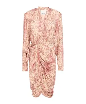 Isabel Marant Étoile Printed Draped Wrap Dress - Nude