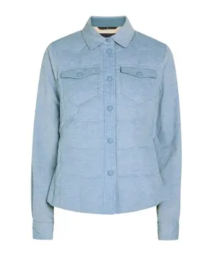 Moncler Nangy Quilted Cotton Shirt Jacket - Blue