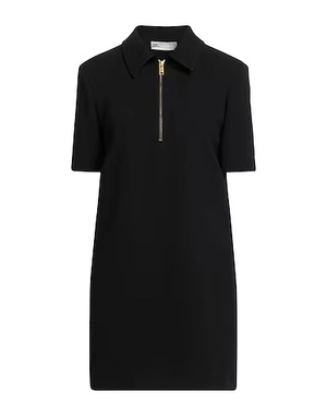 Tory Burch Short Sleeve Crepe Dress - Black