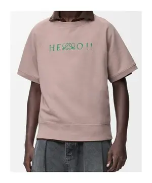 Loewe Anagram Print Short Sleeve Sweater