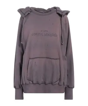 MAISON MARGIELA Solid Color Hoodie - Gray
