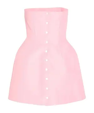 Marni Sleeveless Strapless Solid Color Dress