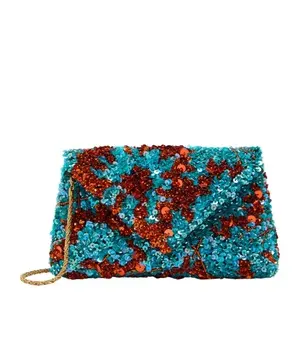 Dries Van Noten Embellished Sequin And Bead Clutch