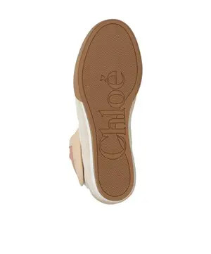 Chloé High Top Sneakers With Velcro And Lace-up Closure - Nude