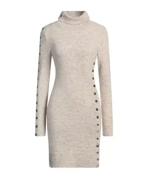 Isabel Marant Étoile Bodycon Turtleneck Long Sleeve Knit Dress - Nude