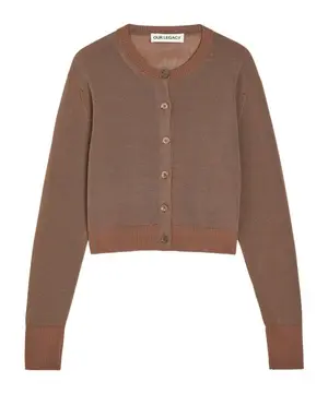 Our Legacy Micro Cotton-blend Cardigan - Brown