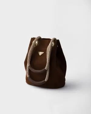 Prada Mariner Small Suede Bucket Bag