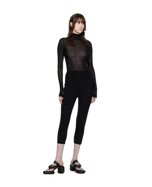 Nanushka Semi-sheer Merino Knit High Neck Top
