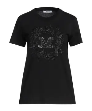 Max Mara Logo Crew Neck T-shirt - Black