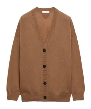 Prada Cashmere V-neck Cardigan - Camel Brown