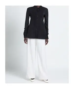 Sportmax Metallic Crystal Embellished Knit Shirt