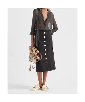 Prada Polka-dot Silk Chiffon Shirt