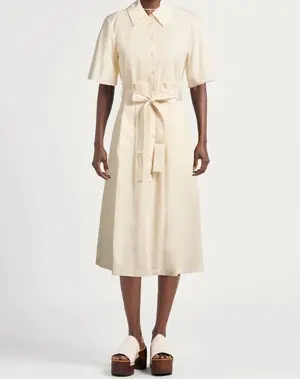 MAXCO. Max&co. Shirt Dress With Belt And Short Sleeves
